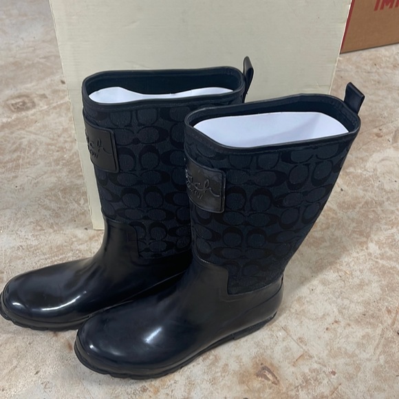 Shoes | Coach Pearl Rain Boot Nib | Poshmark